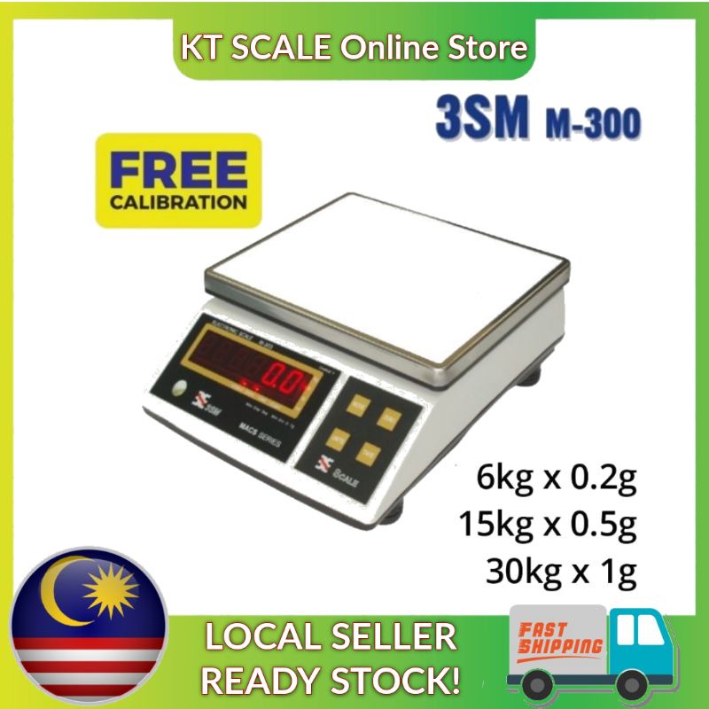 30KG/15KG/6KG 3SM DIGITAL BENCH SCALE | Shopee Malaysia