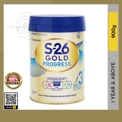 Wyeth S26 Gold Progress Step 3 Milk Powder Formula 1 Year & Above Susu Tepung Rumusan Bayi (EXP ...