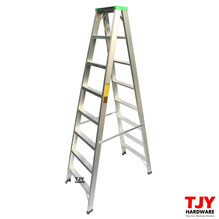 Everlas DS14 14 Steps Heavy Duty Foldable Aluminium Double Sided Ladder Double Side / Tangga ...
