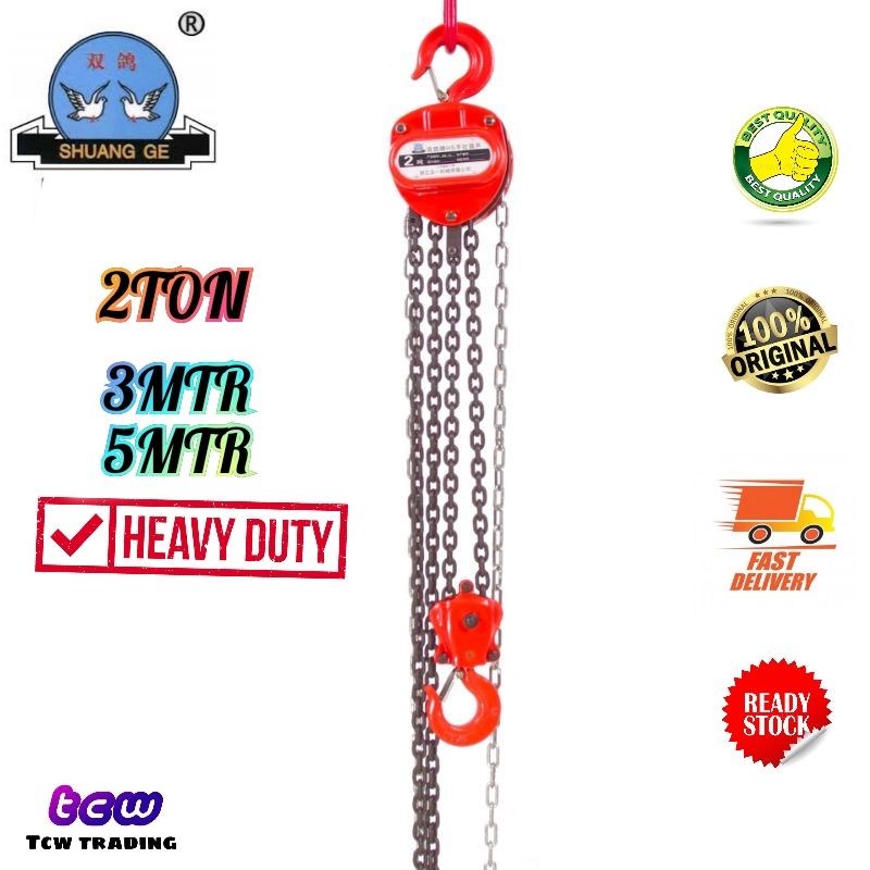 2 TON HEAVY DUTY CHAIN BLOCK for LIFTING AND HANDLING SOLUTION (3 ...