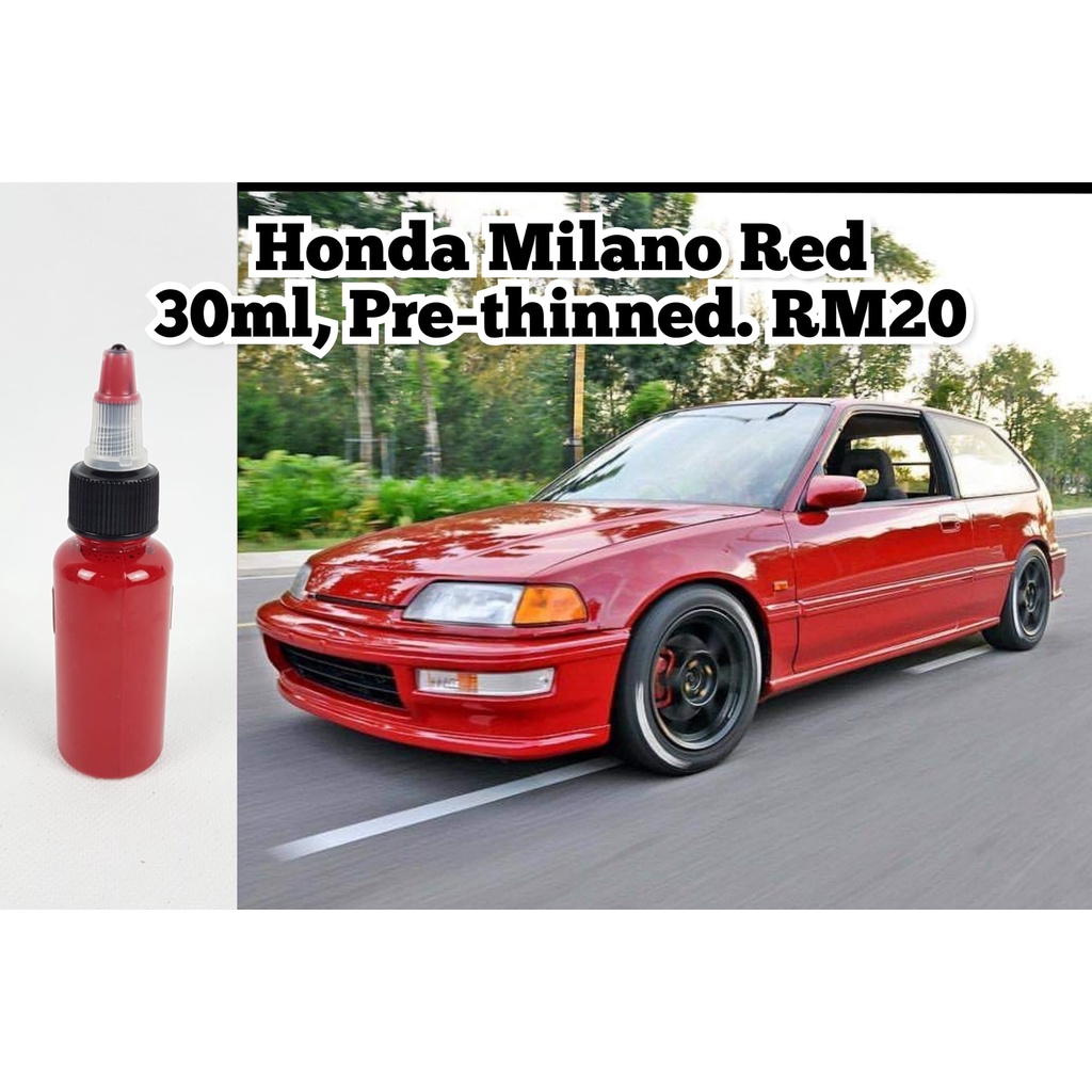 Milano Red Honda Colour. For Airbrush paint, hotwheels custom, model ...