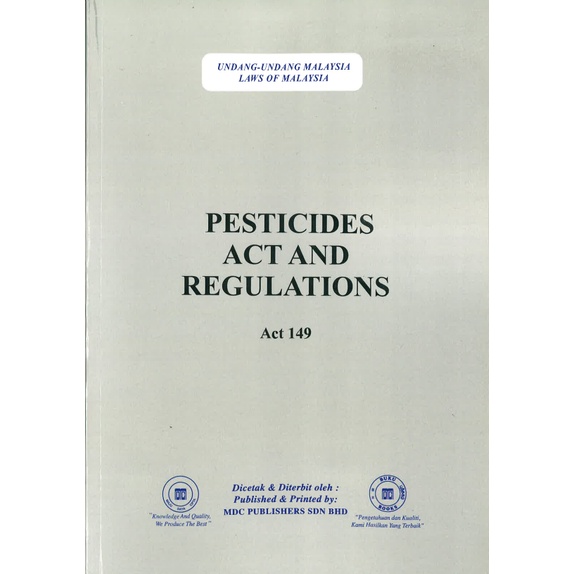 Pesticides Act and Regulations Act 149 | Shopee Malaysia