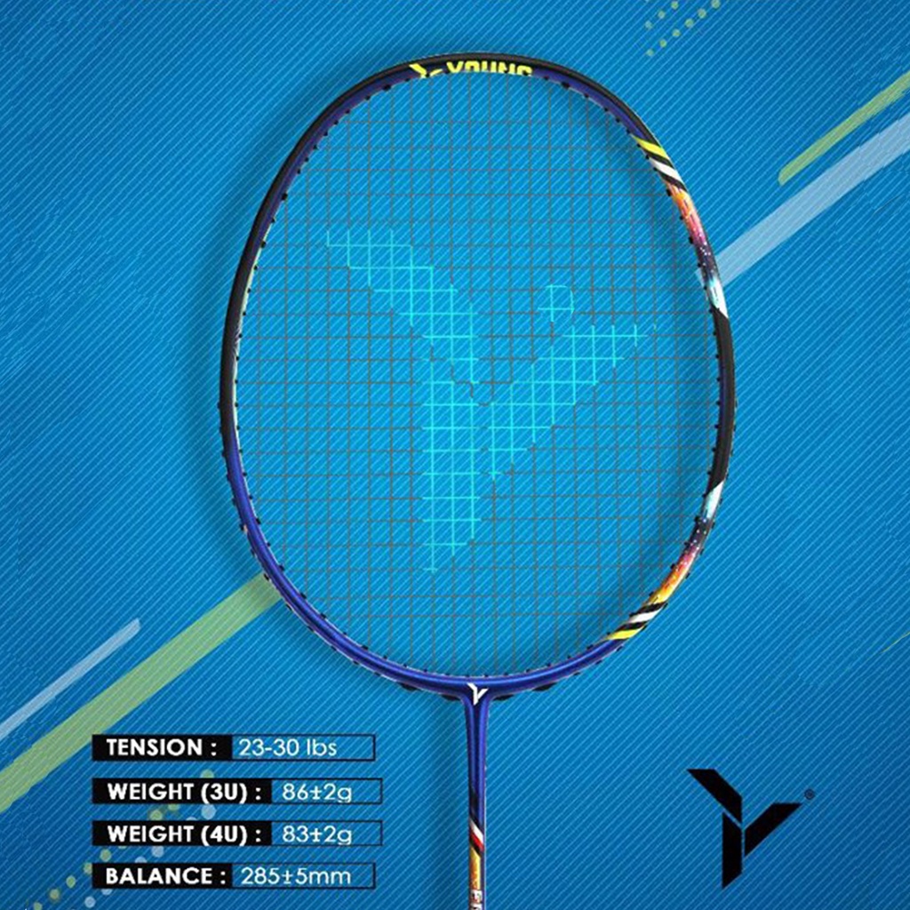 YOUNG Professional Even Balance YOUNG Enviro Star 100 Badminton Racket ...