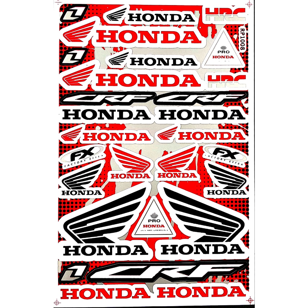 Sticker Set Honda Motorcycle Big Bike Pvc Material Glossy Waterproof ...