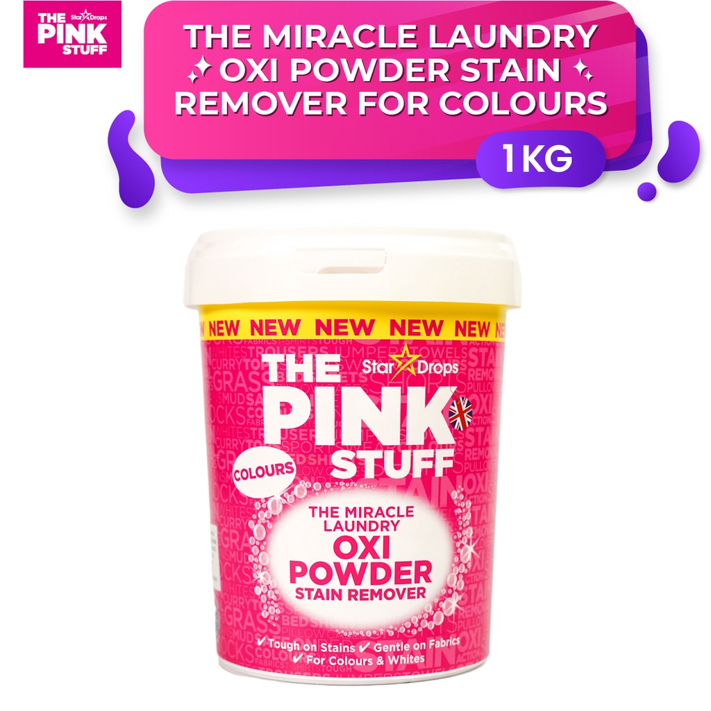 The Pink Stuff The Miracle Laundry OXI Powder Stain Remover for Colours ...