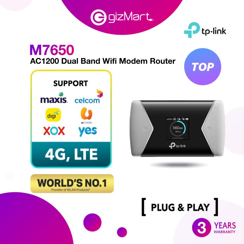 TP-LINK M7650 - 600Mbps LTE Advanced Mobile WiFi Wireless router ...