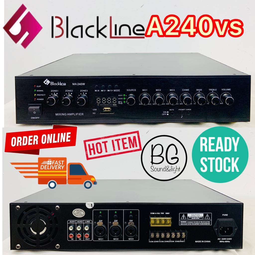 [Ready Stock]Blackline A240VS 240W Public Address PA System Mixing ...