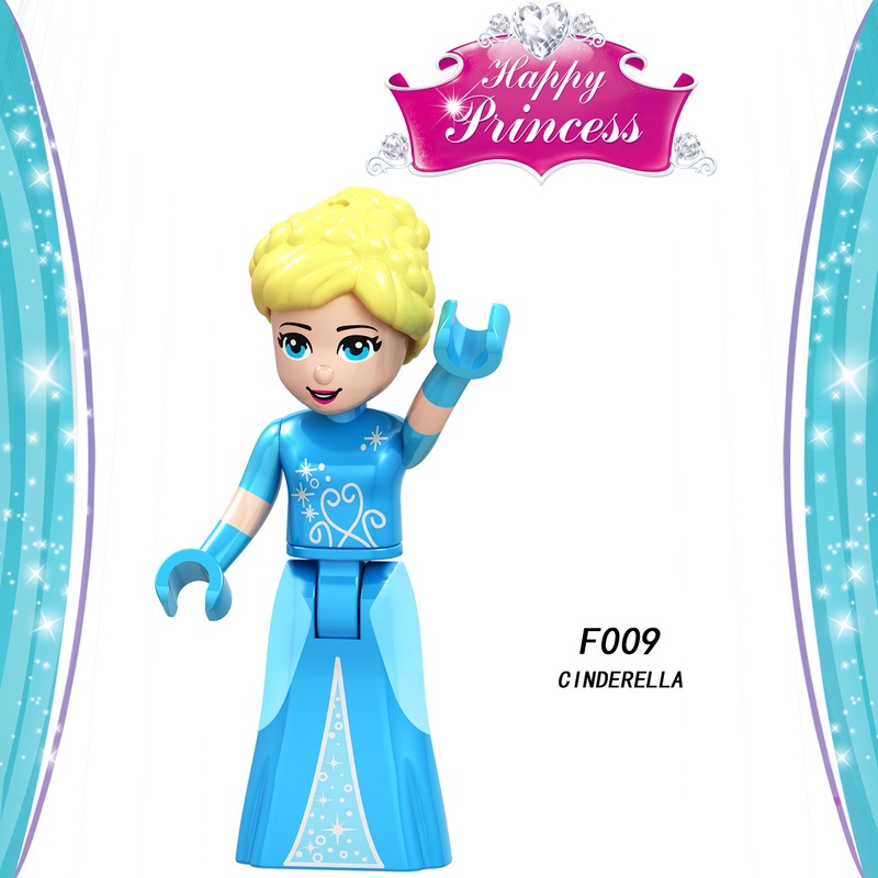 Princess Minifigures Belle Beast Anna Elsa Fairy Tales Cinderella Mu ...