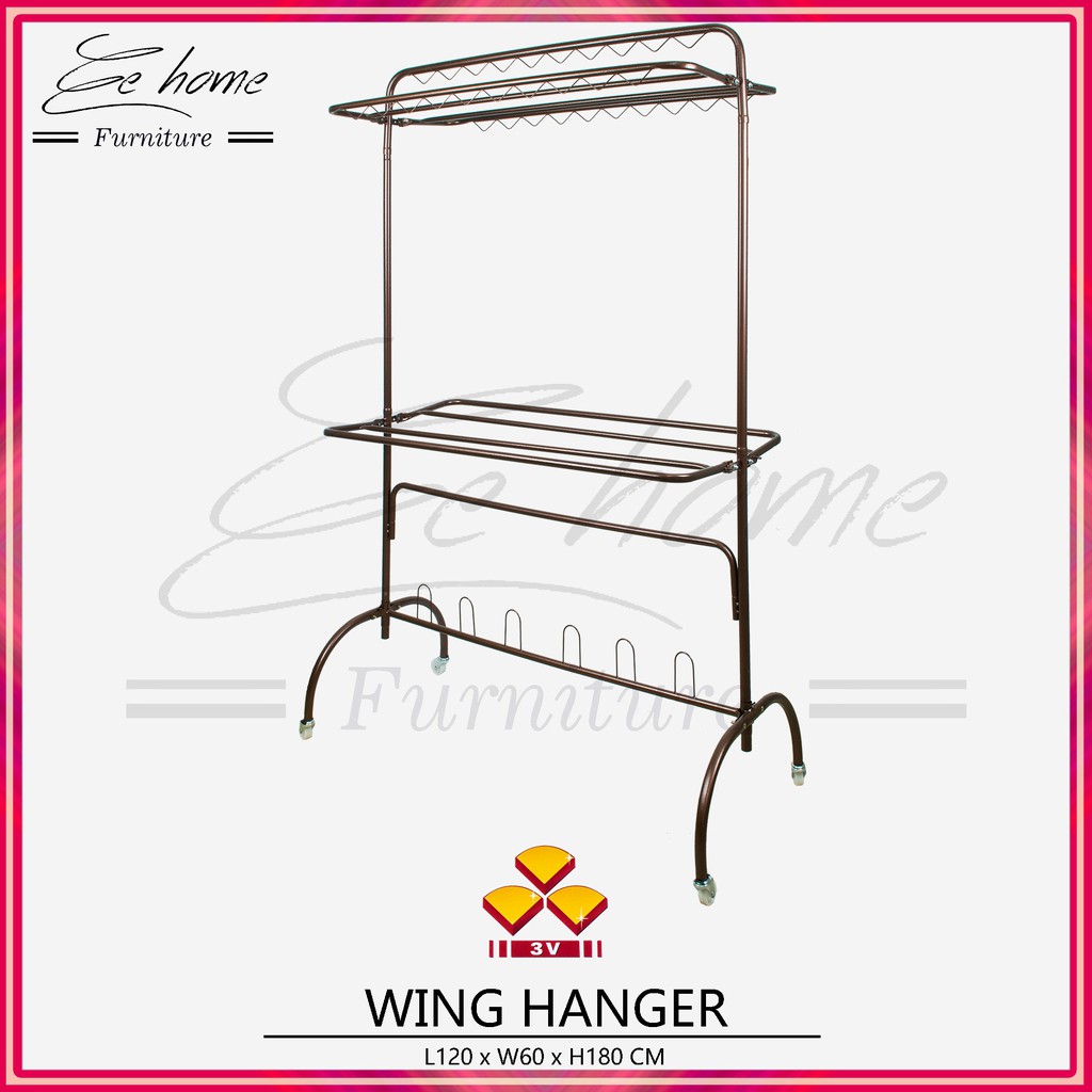 EE HOME 3V WING HANGER DRYING CLOTH RACK OUTDOOR CLOTHS HANGER AMPAIAN ...