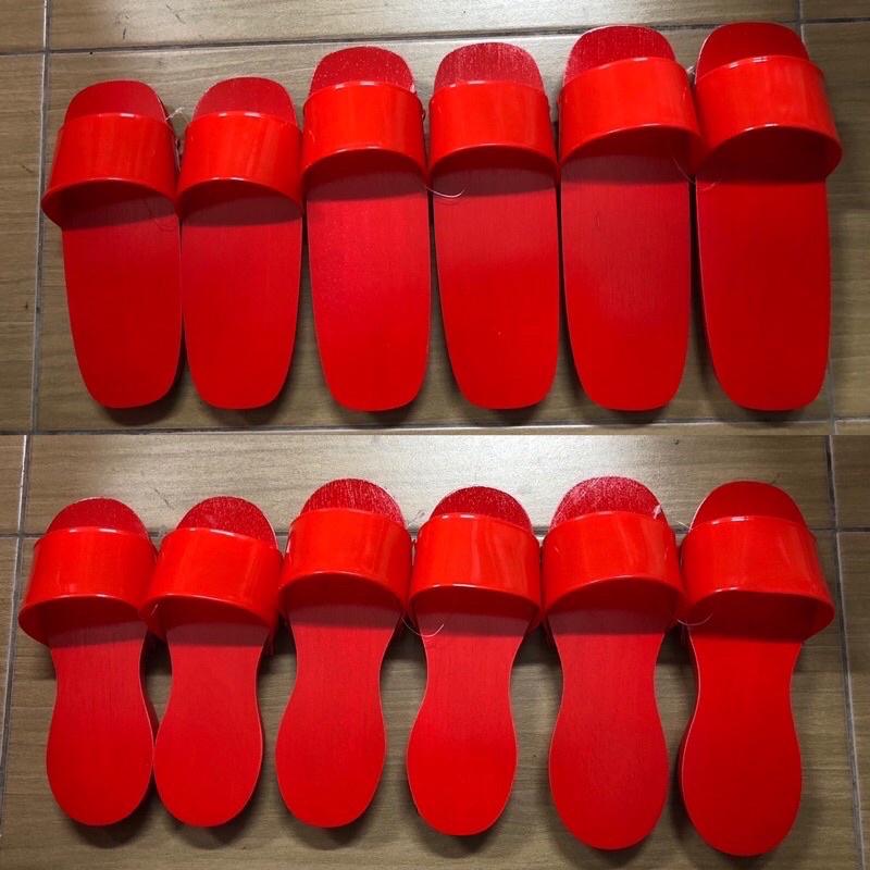 [READY STOCK]🔥Traditional Chinese Wooden Red Clogs Terompah Kayu ...