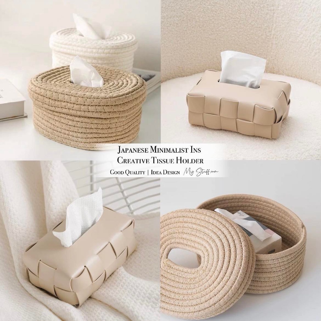 Mystuff527 Japanese Minimalist Ins Tissue Holder Tissue Box Tissue Bag ...