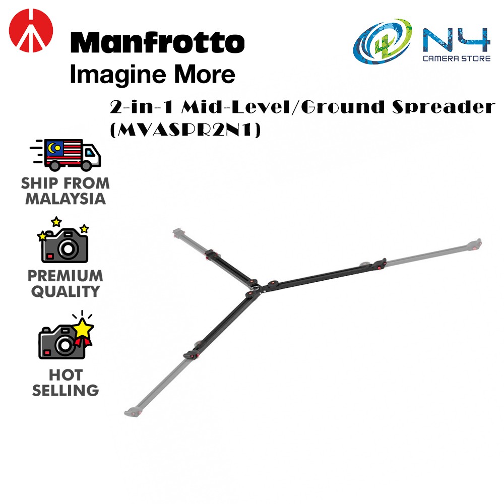 Manfrotto 2-in-1 Mid-Level/Ground Spreader (MVASPR2N1)(Original Manfrotto Warranty) | Shopee ...