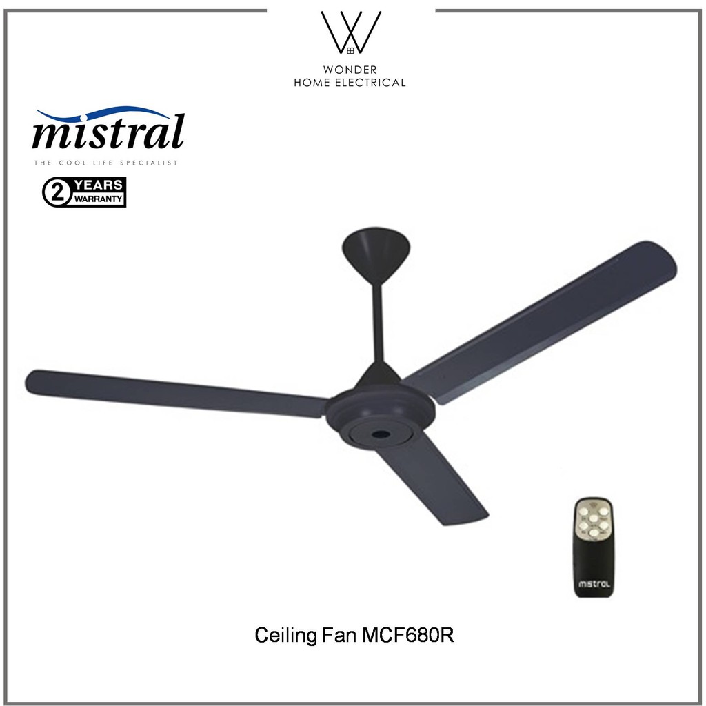 Mistral 60" Ceiling Fan MCF680R -Black | Shopee Malaysia