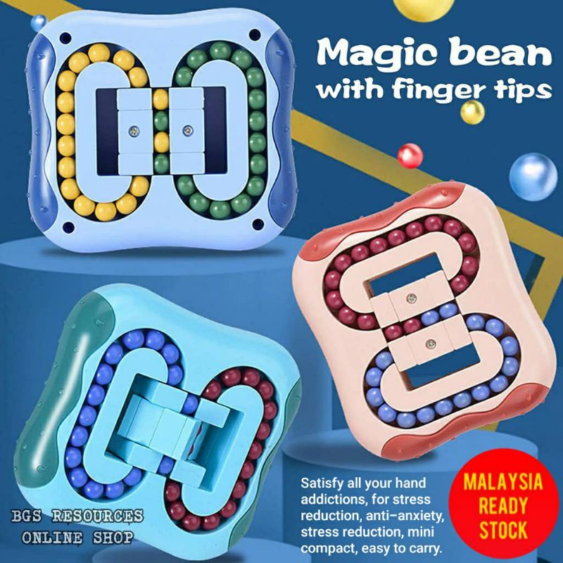 😍READY STOCK Magic Bean Cube Fidget Toys Intelligent Puzzle Development ...
