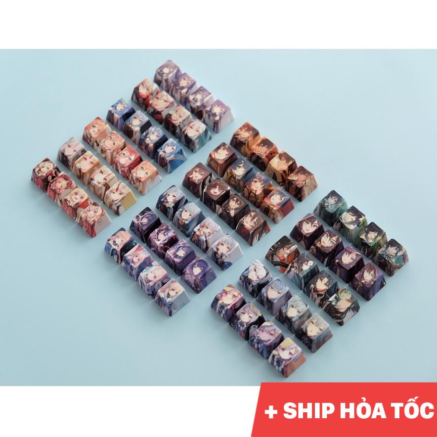 Keycap Set Of 4 Mechanical Keyboard Buttons Printed Genshin Impact Oem ...