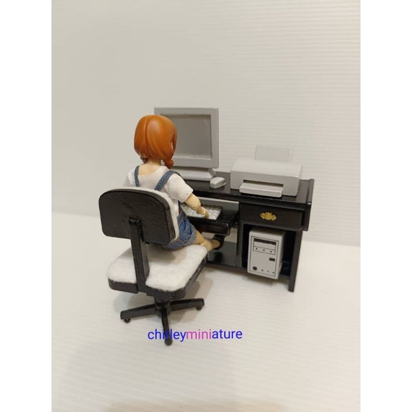 Toy Miniature computer set 1/12 / Dollhouse miniature computer 1/12 ...