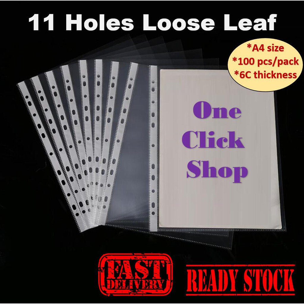 Transparent Clear 100 Sheet 11 Hole 6C Thickness A4 Paper A4 Size ...