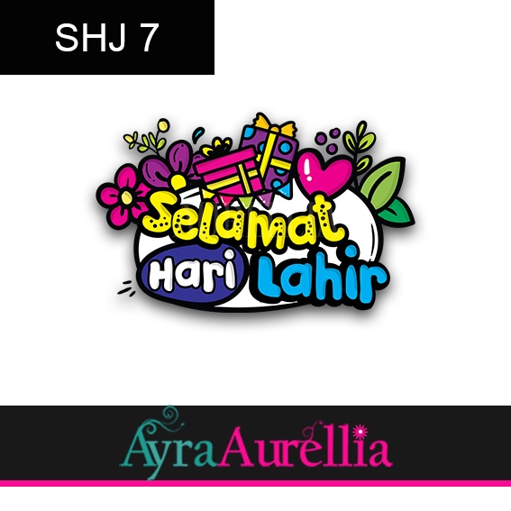 (PAGE 1) WATERPROOF Sticker Happy Birthday | Selamat Hari Lahir | Hari ...