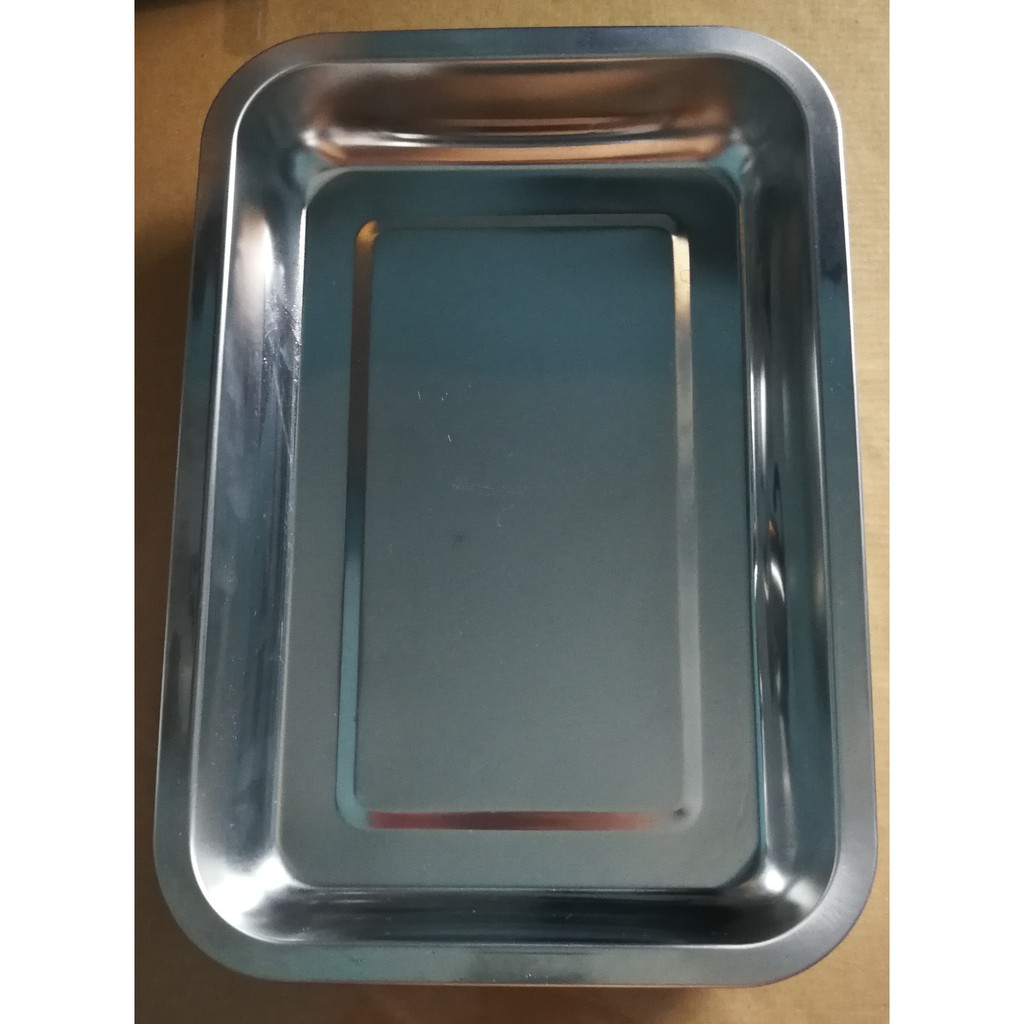 STAINLESS STEEL RECTANGLE TRAY / 四方钢盆 / PINGGAN EMPAT SEGI KELULI TAHAN ...