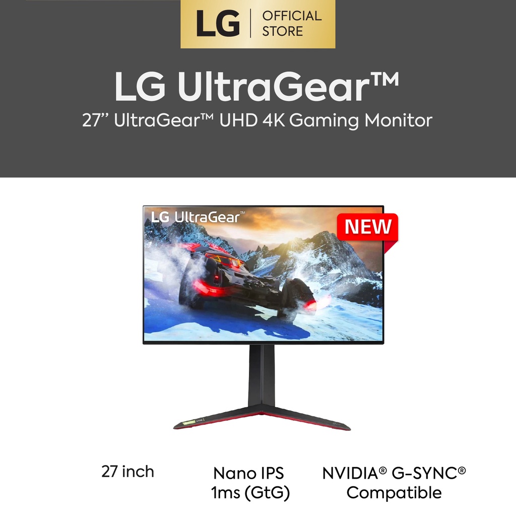 LG 27" 27GP95R Nano IPS UHD 4K 160Hz 1ms Nvidia GSync Freesync Premium Pro Display HDR 600 HDMI ...