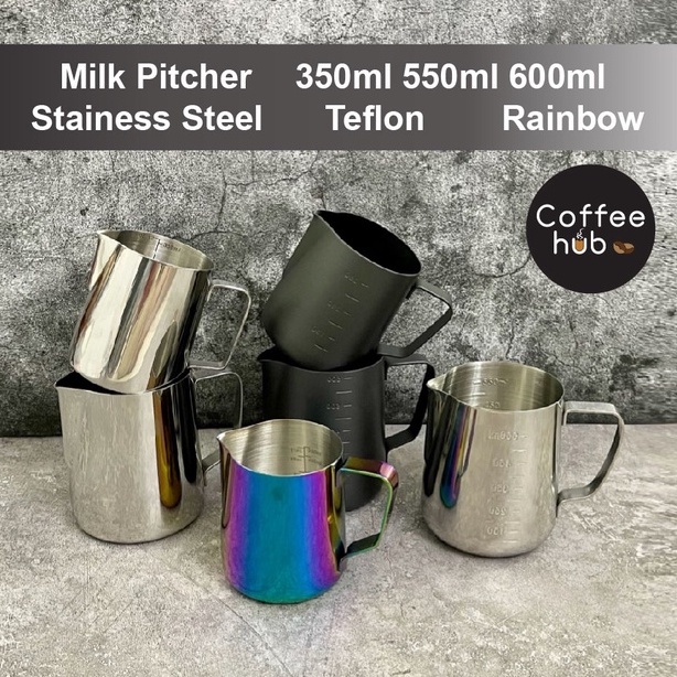 (Ready Stock)Coffee Espresso Milk Frothing Pitcher Jug Stainless Steel ...