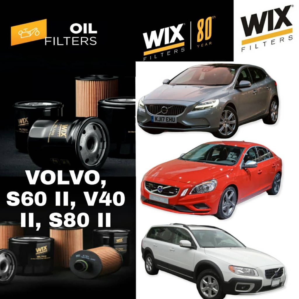 WIX FILTERS Oil Filters - Volvo 66, 240, 260, 340, 360, 740, 760, 850 ...