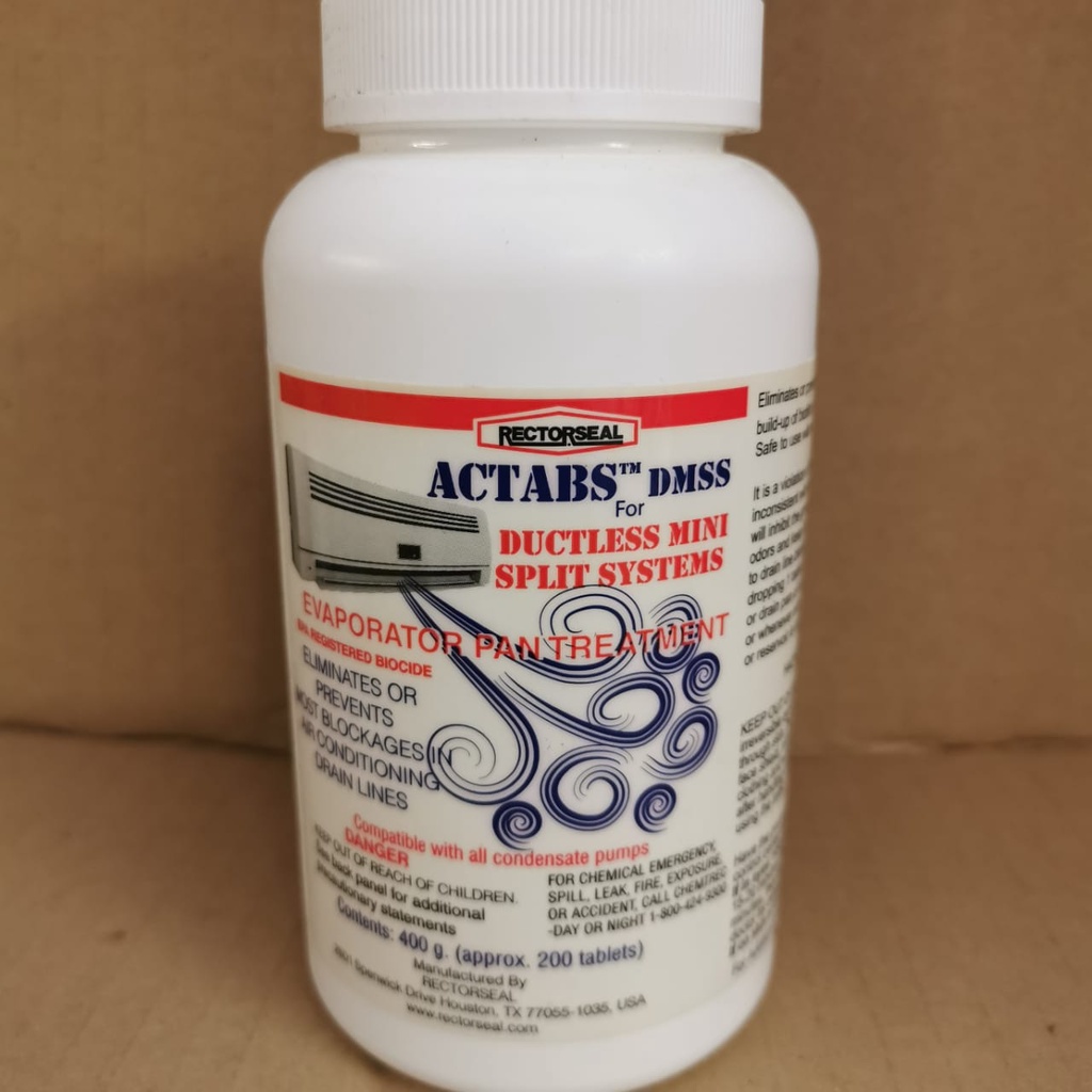 Rectorseal ACTABS TABLET/PILL for Indoor AC Drain Pan Treatment Prevent ...