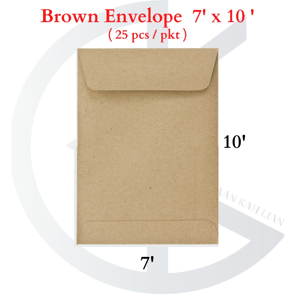 Brown Manila Envelope 25 pcs per pkt Size A5 / A4 Ready Stock | Shopee ...