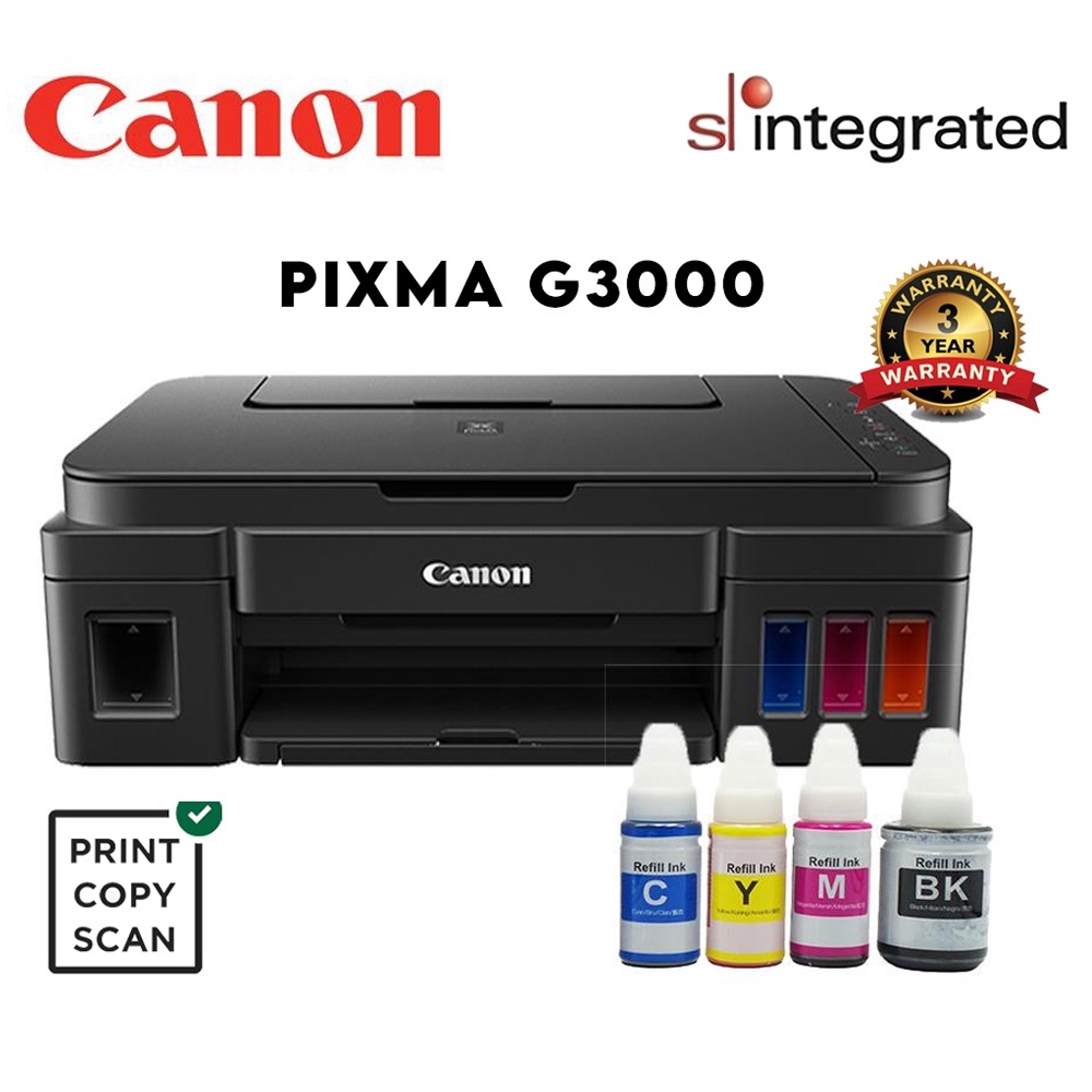 CANON G3000 Refillable Ink Tank Wireless All-In-One for High Volume ...