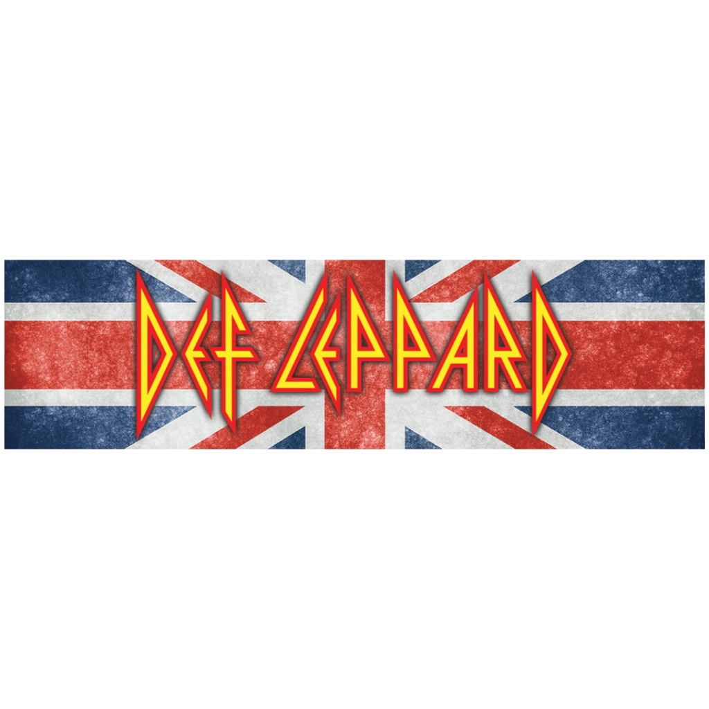 Windshield / Glass Sticker 16" x 4.5" Def Leppard "Union Jack" | Shopee ...