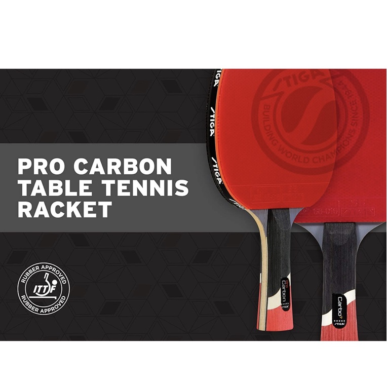STIGA Pro Carbon Performance-Level Table Tennis Racket with Carbon ...