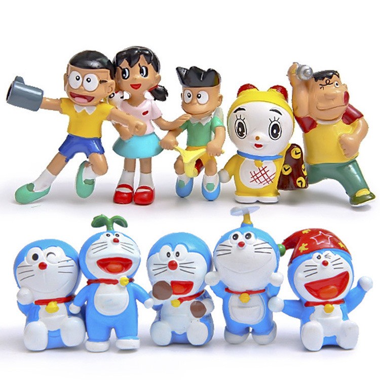 Doraemon nobita nobi shizuka minamoto mini-doras pvc action figure ...