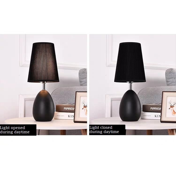 Black / White Table Lamp / Lampu Meja / Lampu Modern / Study Lamp ...