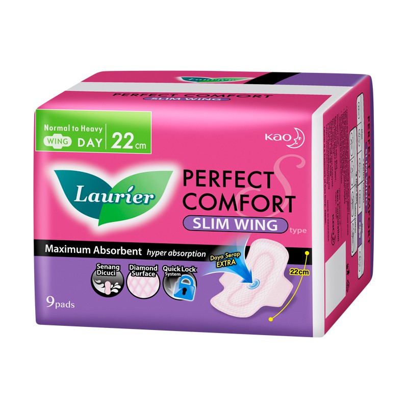 LAURIER Ultra Slim Wing (22cm x 9s) | Shopee Malaysia