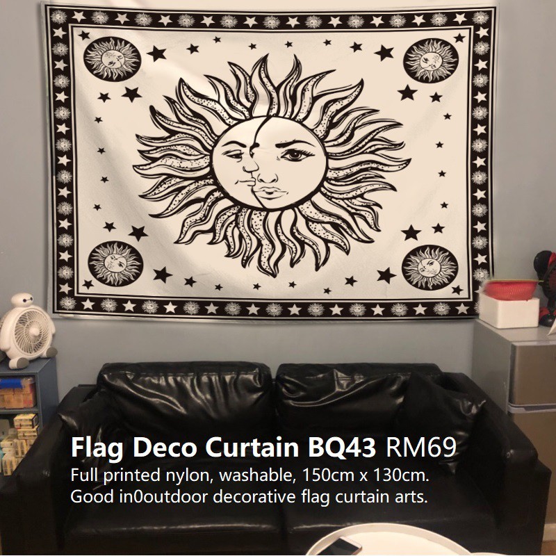Flag Curtain Wall Art Decoration Bendera Hiasan | Shopee Malaysia