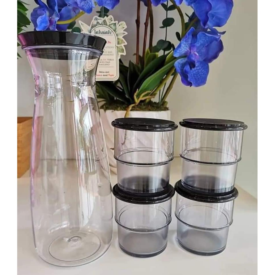 Jug Air dan Cawan Clear Drinking Set Tupperware | Shopee Malaysia