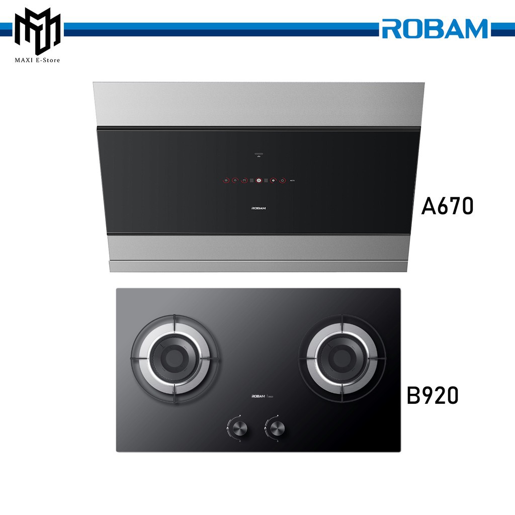 Robam A670 Side Suction Chimney Range Cooker Hood + B920 Built-in 2 ...