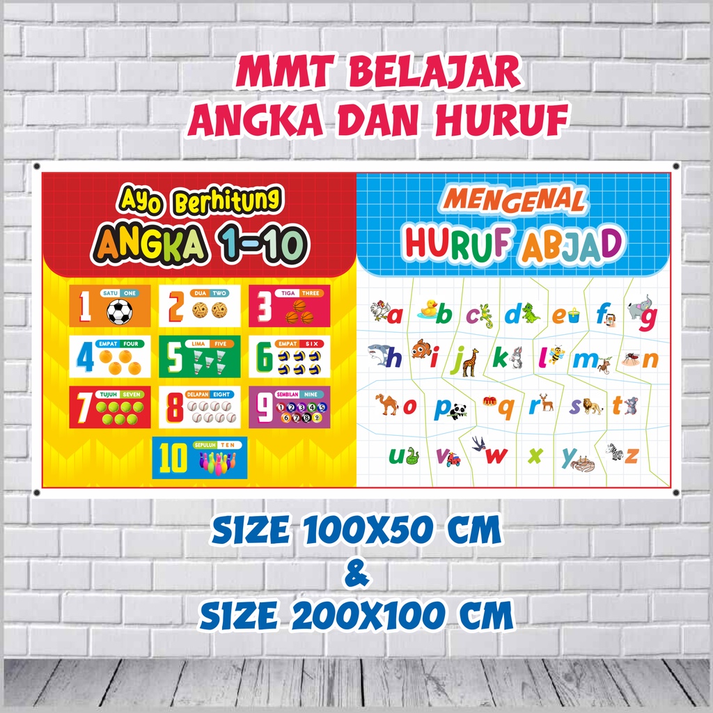 Mmt / Banner / Banner / Backdrop Learning Letters and Numbers | Shopee ...
