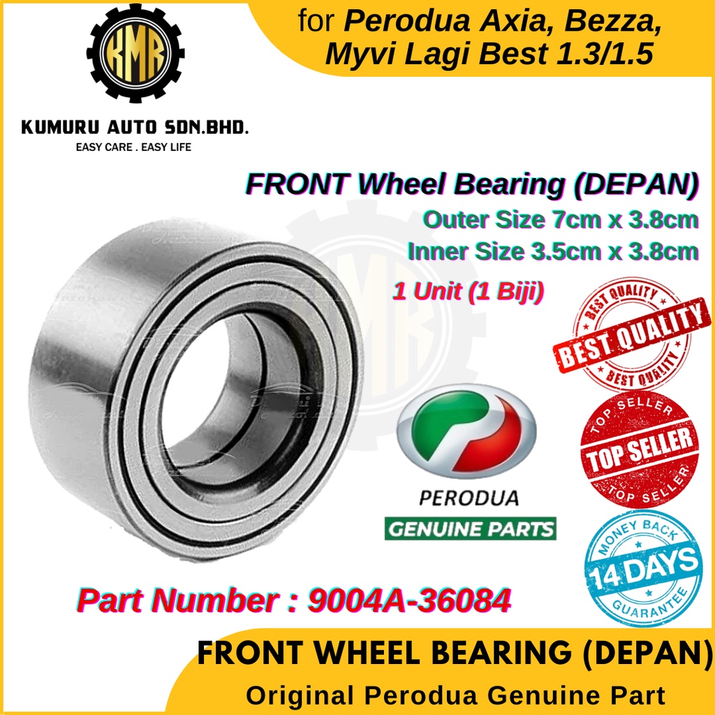 (1@pc) Original Front Wheel Bearing Perodua Axia Bezza Myvi Lagi Best ...