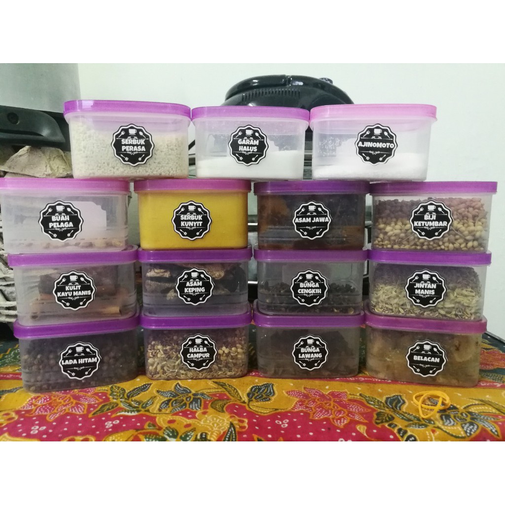 STICKER LABEL BARANG DAPUR KALIS AIR 53pcs | Shopee Malaysia