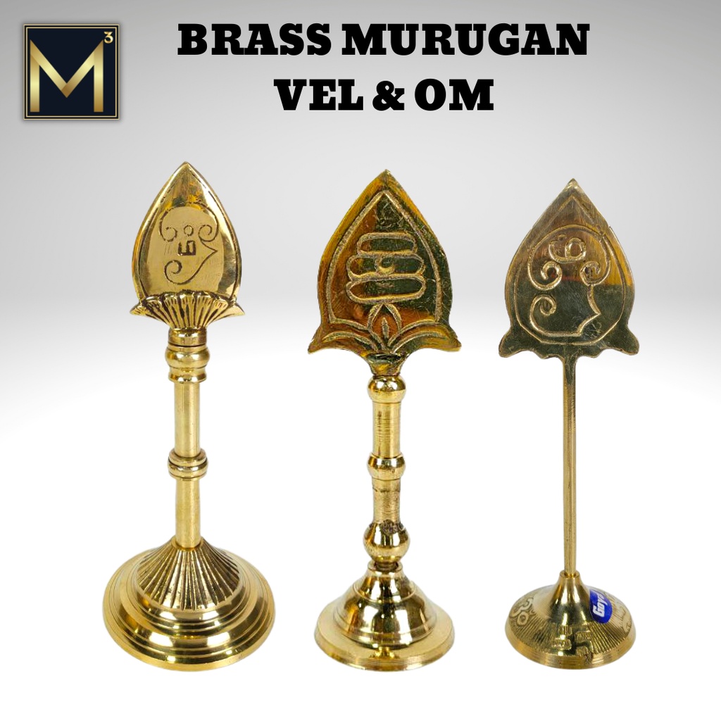 VEL AND OM/MURUGAN VEL/BRASS VEL/POOJAI/PRAYERS/MC173 | Shopee Malaysia