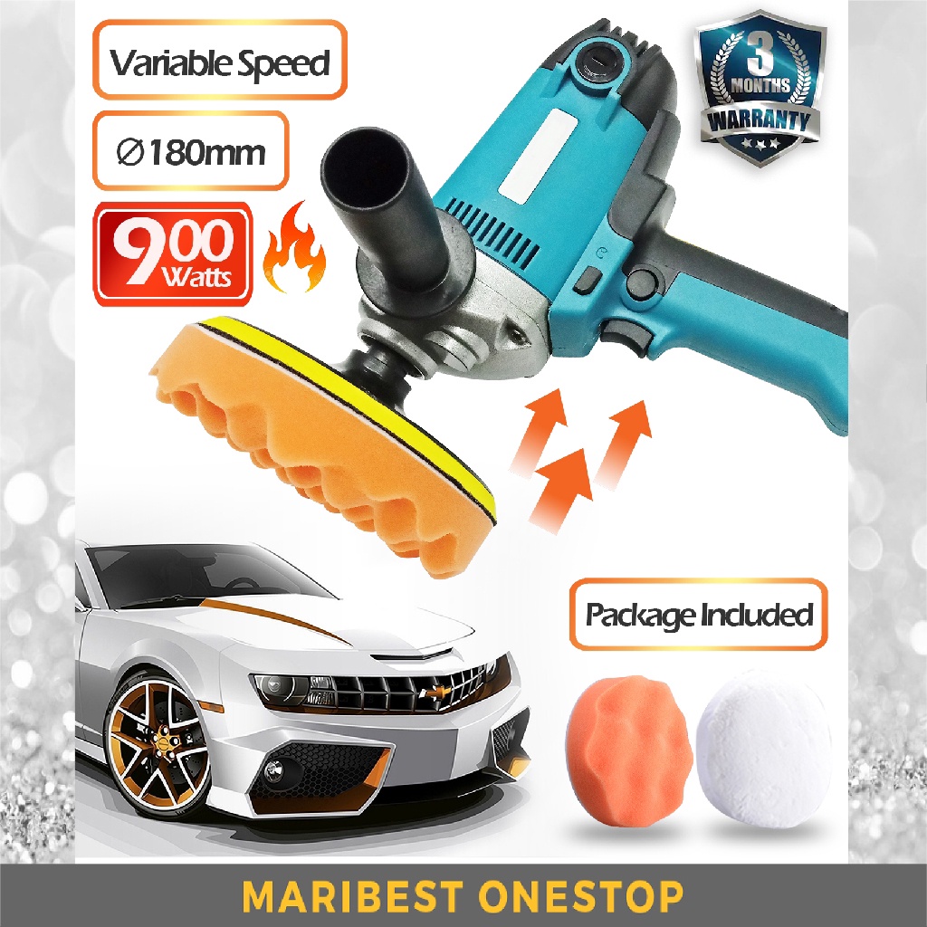 900W 180mm Electric Car Sander Buffer Polisher Variable Speed Polishing ...