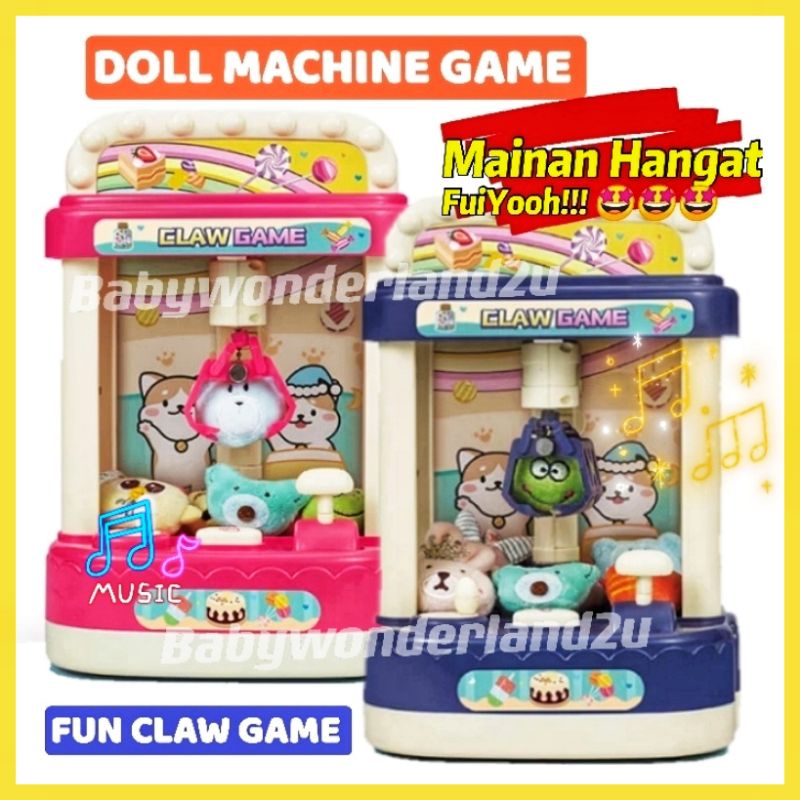Pretend Play Claw Machine Claw Grabber Arcade Clipping Doll Game ...