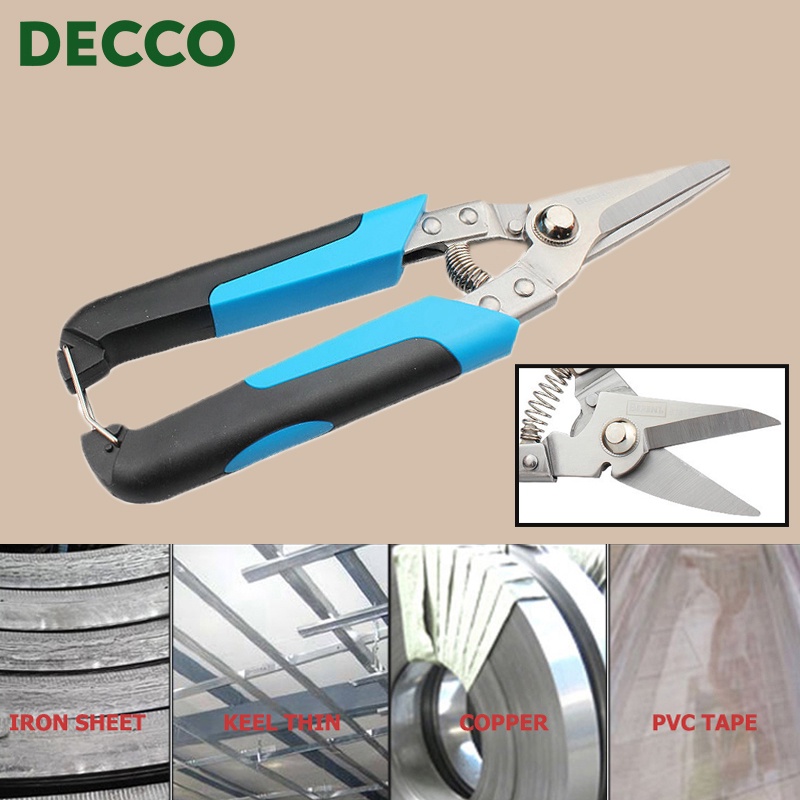 Decco Stainless Steel Iron Sheet Multifunction Aviation Scissors Thin ...