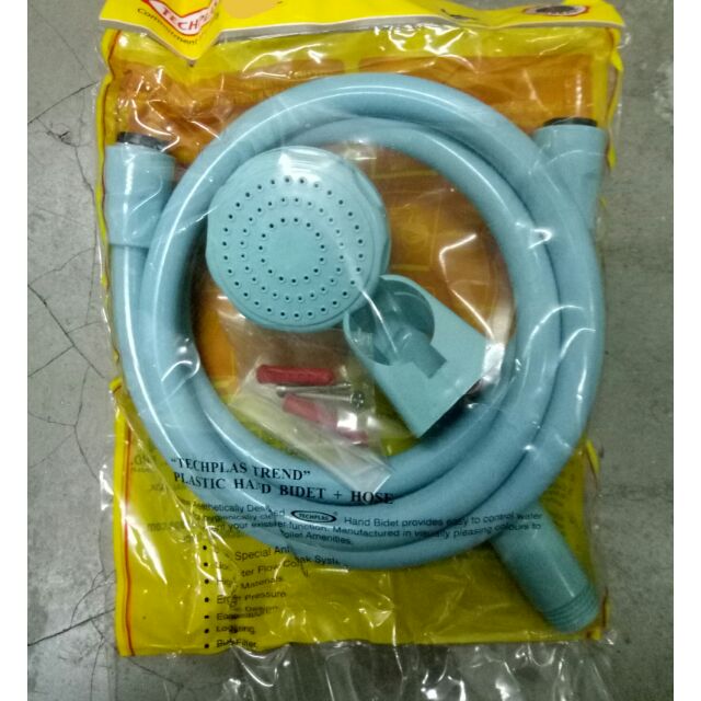 Techplas/ Rockey Plastic Hand Shower＋Hose High Pressure Bathroom Shower ...