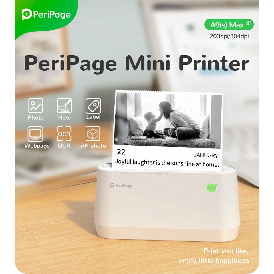 Peripage A9S Max Portable Mini Thermal Printer Wireless Photo Mobile Inkless Printer Waybill ...
