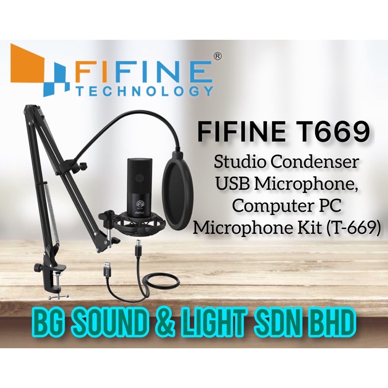 FIFINE T669 Studio Condenser USB Microphone, Computer PC Microphone Kit (T-669) | Shopee Malaysia