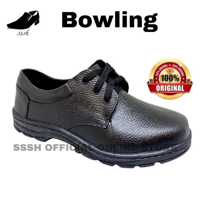 ORIGINAL BOWLING 700 Adult Formal Lace-up PVC Rubber Heavy Duty Boots ...