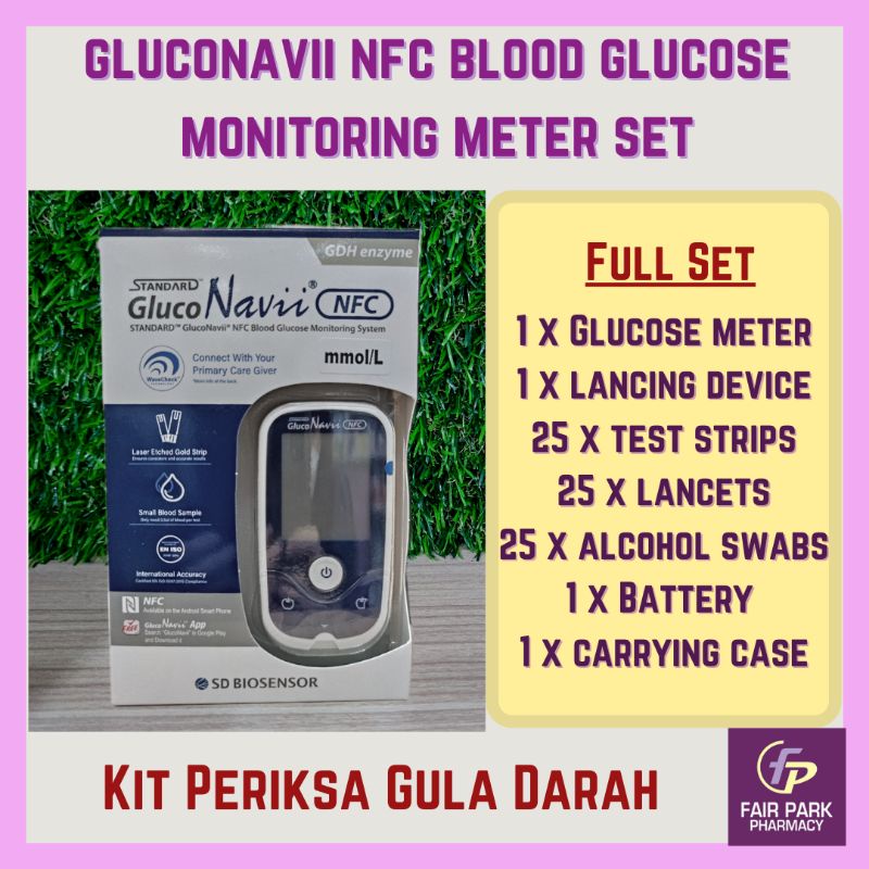 FPpharmacy Gluconavii NFC Blood Glucose Monitoring Meter Alat Periksa ...