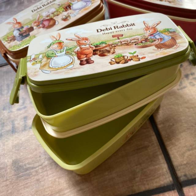 Dining PLACE / LUNCH BOX / LUNCH BOX STACKING 2 LARGE RABBITS 410ML ...